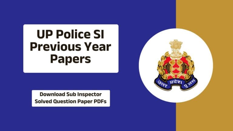 UP Police SI Previous Year Papers - Download Sub Inspector Solved ...